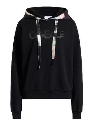 GAELLE PARIS Sweatshirt Size Cotton, Polyester, Elastane - Black