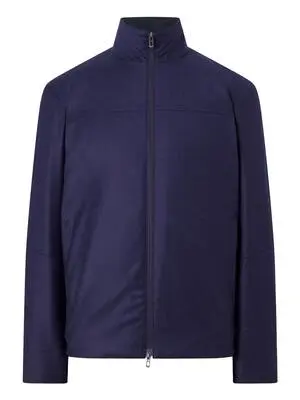 Sease Padded Wool And Silk-blend Jacket - Blue