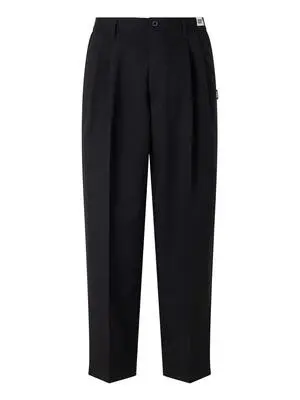 NEIGHBORHOOD Tapered Pleated Twill Trousers - Black