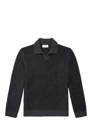 Mr P. Wool Polo Sweater - Black