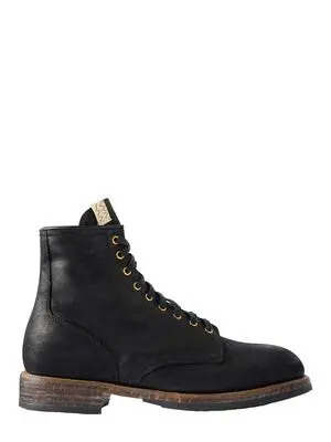 Visvim Brigadier Hi-folk Leather Lace-up Boots - Black