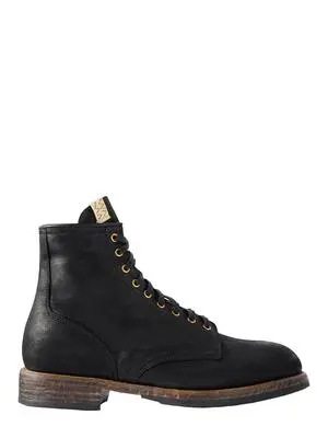Visvim Brigadier Hi-folk Leather Lace-up Boots - Black