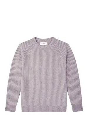 Mr P. Ribbed Cashmere Sweater - Gray