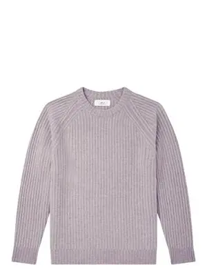Mr P. Ribbed Cashmere Sweater - Gray