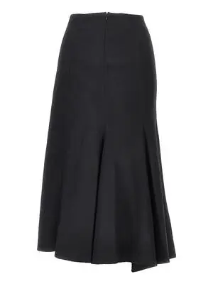 THE LATEST Erika' Flannel Midi Skirt - Black
