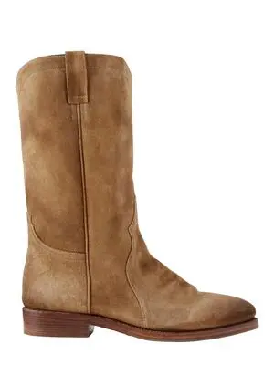 JIL SANDER Bruce Suede Biker Boots - Brown