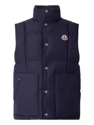 Moncler Brumellune Logo-appliquéd Quilted Shell Down Gilet - Blue