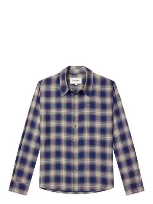 CORRIDOR Mirabelle Checked Rayon Shirt - Blue