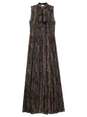 Saint Laurent Lavallière Sleeveless Dress - Multi-color
