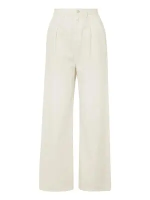 Loulou De Saison High-waisted Wide-leg Jeans Ivory