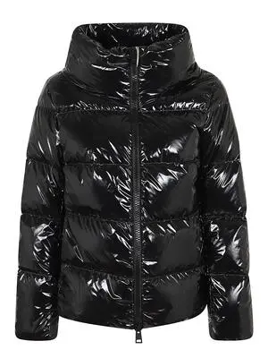 Herno Zip Up High-collared Down Jacket - Black