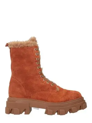 Tory Burch Suede Platform Boots - Brown