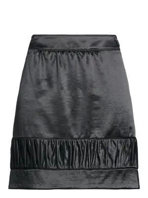 BURBERRY Solid-colored Satin Midi Skirt 