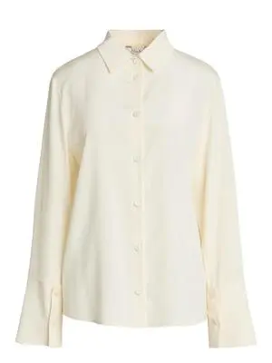 Max Mara Solid-colored Satin Shirt - Camel