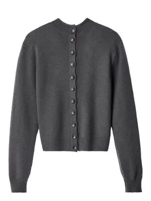 LEMAIRE REVERSIBLE BUTTONED SWEATER IN CASHMERE Stone