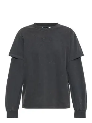 GANNI Future Heavy Jersey Long-sleeve T-shirt - Grey