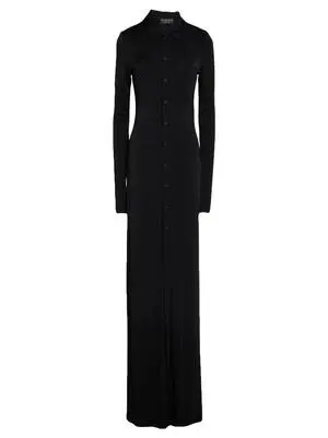 Balenciaga Solid-color Shirt Dress - Black