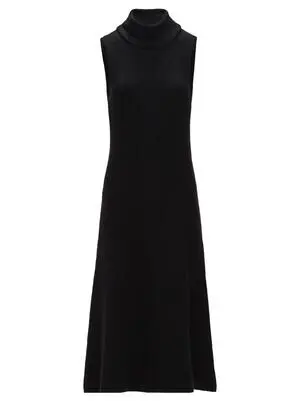 Magda Butrym High-neck Sleeveless Midi Dress - Black