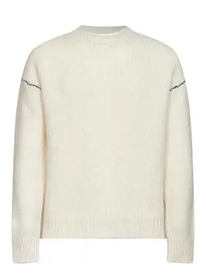 ROBERTO COLLINA Contrast-stitch Crew-neck Sweater - No