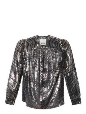 ISABEL MARANT ÉTOILE Zebra-print Long-sleeve Top