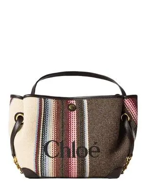 Chloé Vertical Striped Tote Bag Multicolor