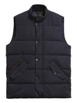 Barbour Stand-up Collar Quilted Vest - Black