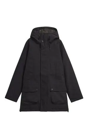 Barbour Hooded Long Coat - Black