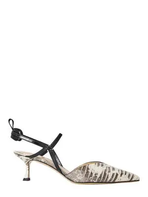 Fendi Snake Print Pointed Toe Pump  Multicolor