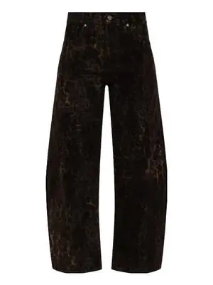 ALLSAINTS Sadie Patterned Straight-leg Jeans - Brown