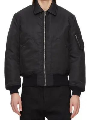 Rick Owens Fw26 Tower Flyers Jkt In Nylon Twill - Black