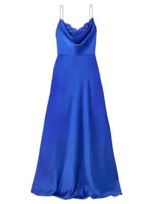 Rebecca Vallance Remi Lace-trimmed Evening Dress - Blue