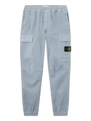 Stone Island Regular-tapered-fit Jogger Trousers With Elastic Waist - Ashes