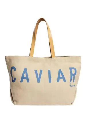 Harrods Jute Caviar Tote Bag - Neutral