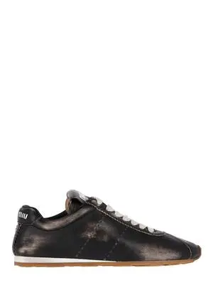 Miu Miu Lace-up Sneakers  Black