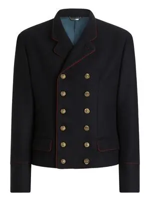 Dolce & Gabbana Dolce  Gabbana Double-Breasted Frock Coat Blue