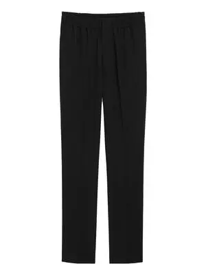 AMI Paris Elasticated Waistband Straight Leg Trousers - Black