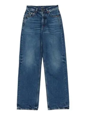 SAINT LAURENT Saint Laurent Logo Patch Straight Leg Jeans