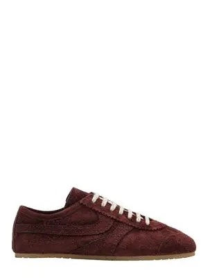 Dries Van Noten Chocolate Brown Suede Sneakers Brown
