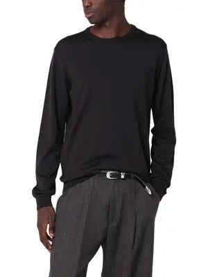 ROBERTO COLLINA Brown Crew-neck Wool Sweater Brown