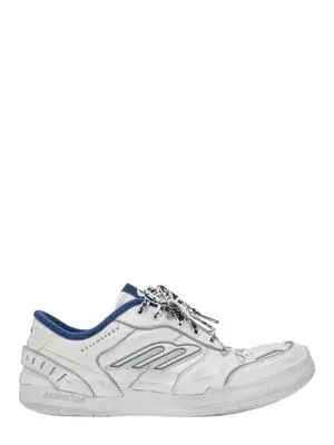 Balenciaga Blue Hamptons Worn-out Sneakers - White