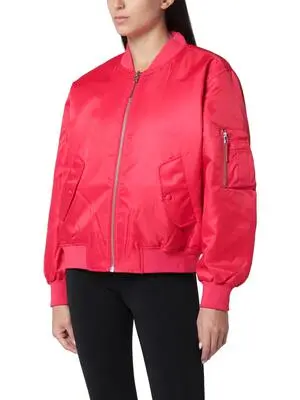 ANINE BING Red Leon Zip-up Bomber Jacket Red