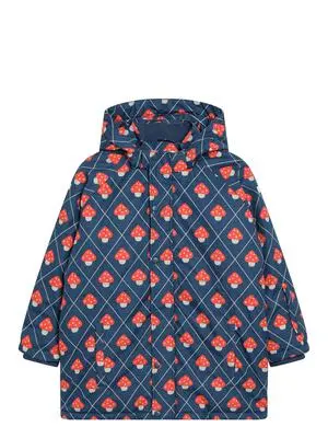 TINYCOTTONS Blue/red Padded Jacket With Mushroom Print
