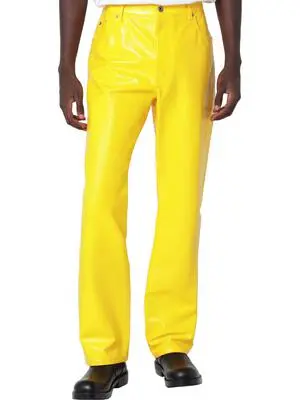 Loewe Cotton Blend Trousers - Yellow