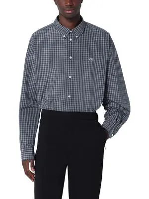 Loewe Black And White Technical Cotton Shirt Black