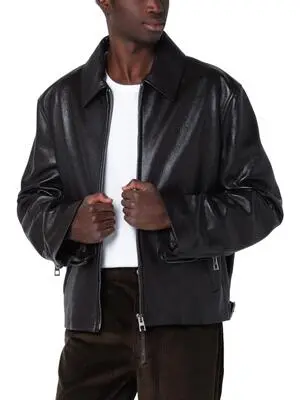 Loewe Dark Deerskin Zip-up Jacket - Brown