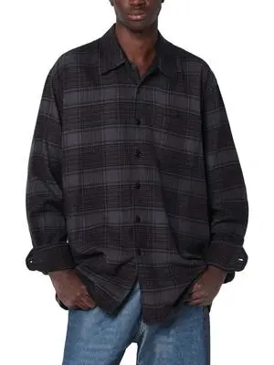 Our Legacy Above Checked Cotton Flannel Shirt Multicolor