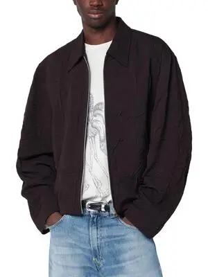 Our Legacy Brown Zip-up Jacket In Virgin Wool Brown