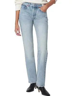 ISABEL MARANT ÉTOILE Light Blue Daya Vintage-effect Cotton Jeans