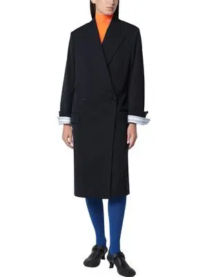 LOEWE Navy Blue Wool Coat