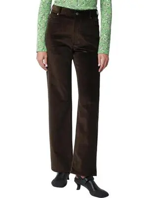 Loewe Brown Cotton Corduroy Trousers Brown